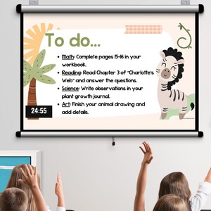 Jungle Safari Daily Classroom Slides With Timers, Centers, Behavior ...