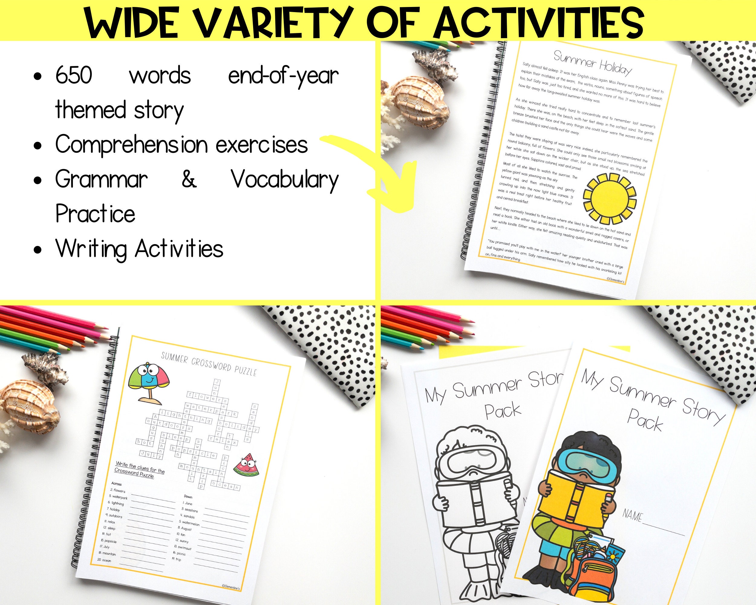 End of Year Printables Reading and Activity Pack, Print Go Editable End ...
