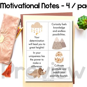 Boho-dinosaurs Themed Growth Mindset Posters - Motivational Notes ...