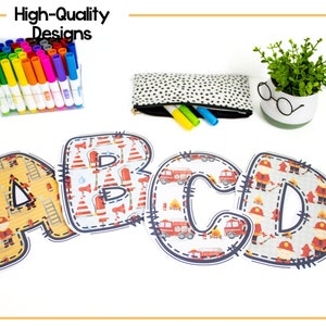 Firefighters Letters and Numbers for Bulletin Board / Classroom Decor ...