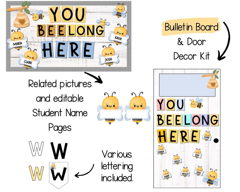 Back to School Bulletin Board Decor and Open House Kit - Etsy