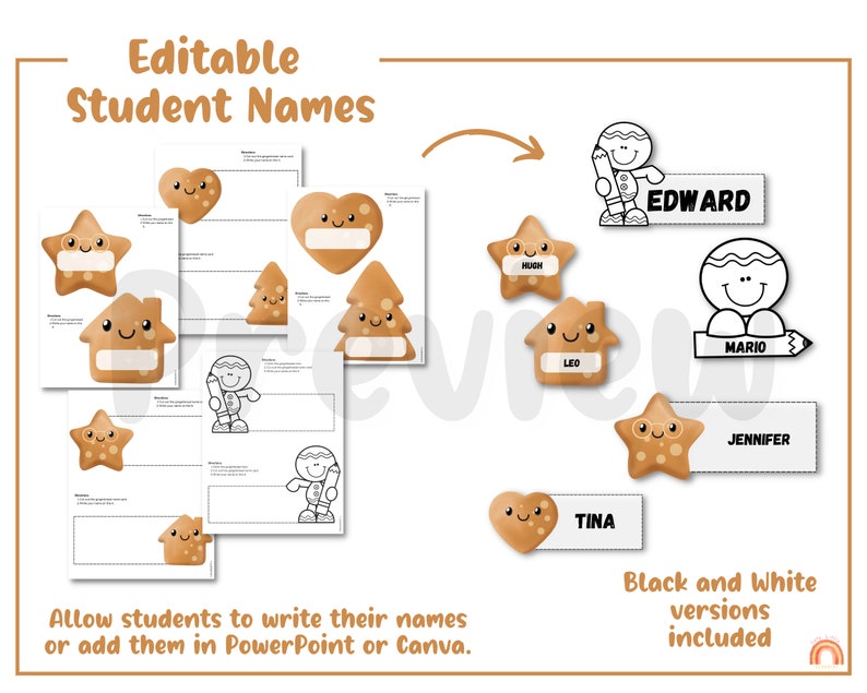 Gingerbread Man Bulletin Board & Classroom Decor Kit - Etsy