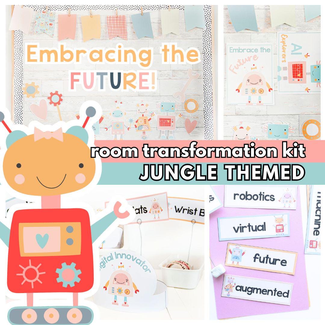 Robot Quick Classroom Makeover Kit, Bulletin Board, Classroom ...