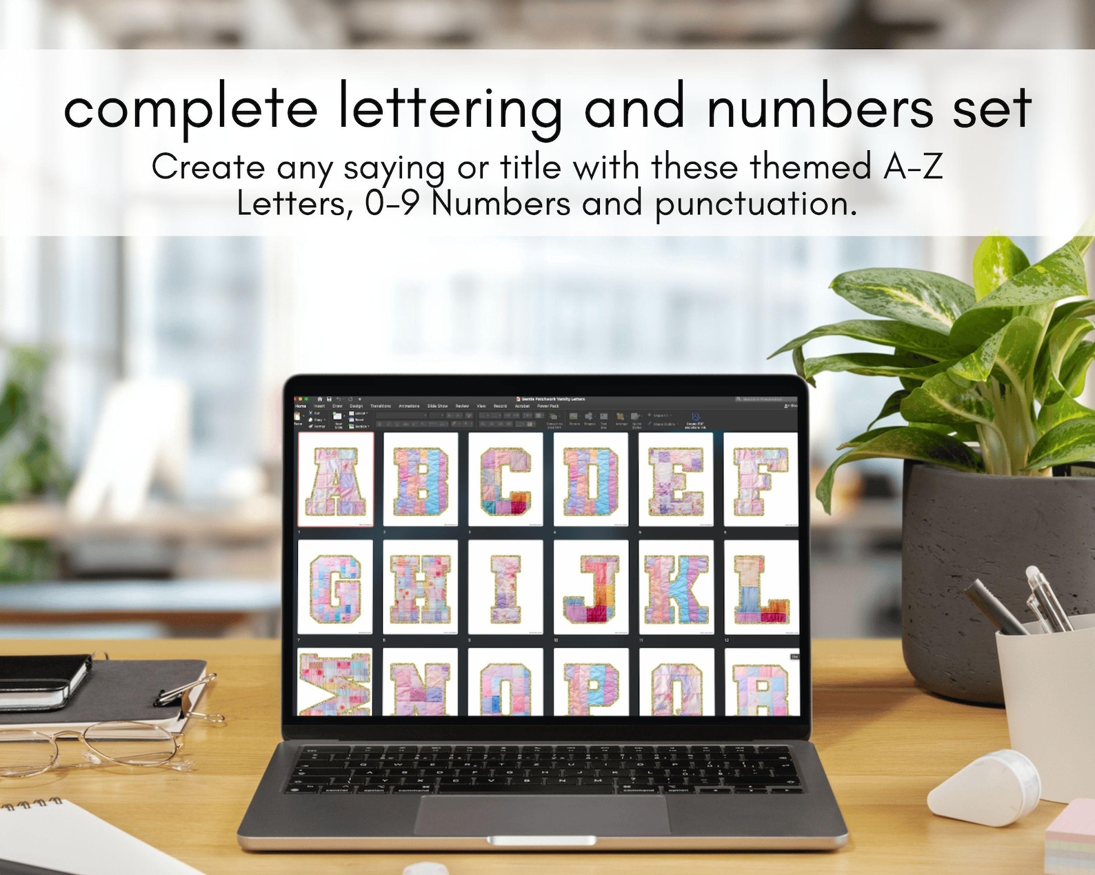Printable Varsity Letters & Numbers in Pastel Patches for Bulletin ...