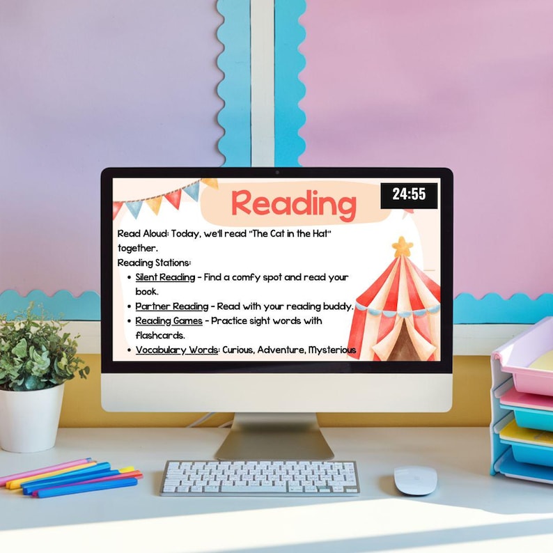 Circus Classroom Slides: Daily Timers, Centers, Editable Templates ...