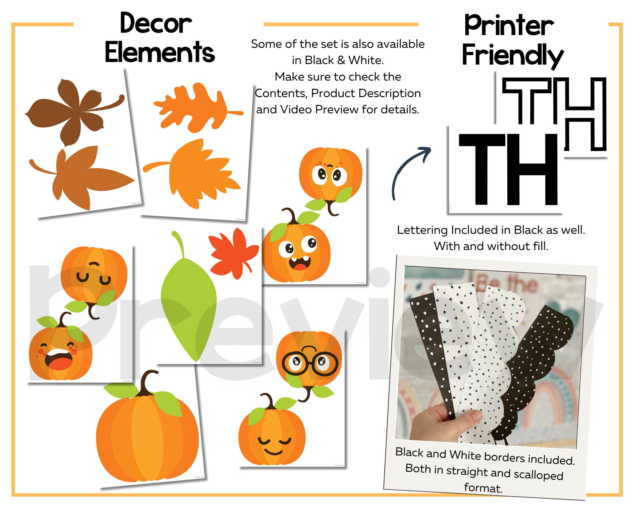 Thanksgiving Pumpkin Bulletin Board & Classroom Decor - Etsy