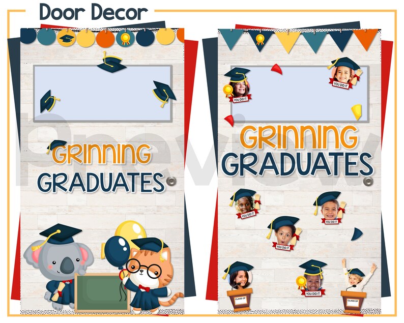 Graduation Animal Bulletin Board – End of Year Classroom Decor With ...