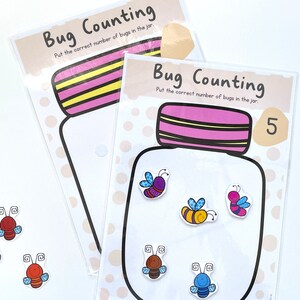 Counting Game / Activity for Toddlers or Kindergarteners | Spring Bugs ...