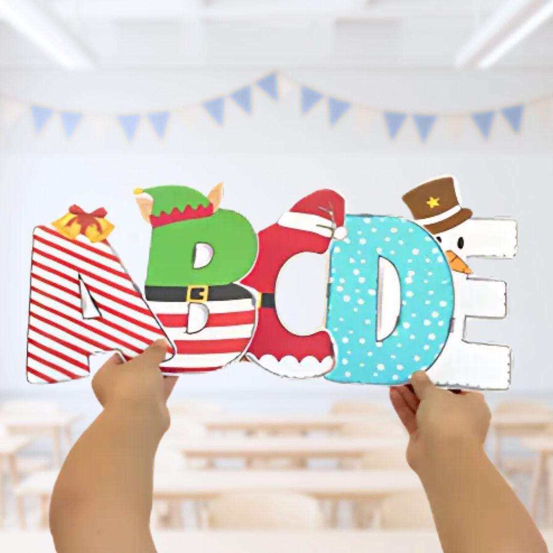 Christmas Bulletin Board Letters – Printable Holiday Alphabet for ...