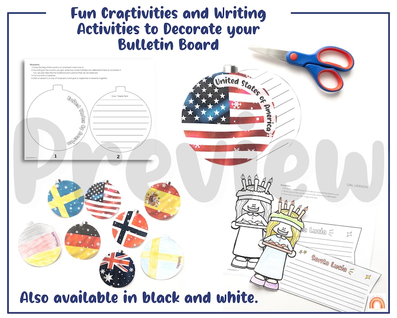 Christmas Around the World Bulletin Board & Classroom Decor - Etsy