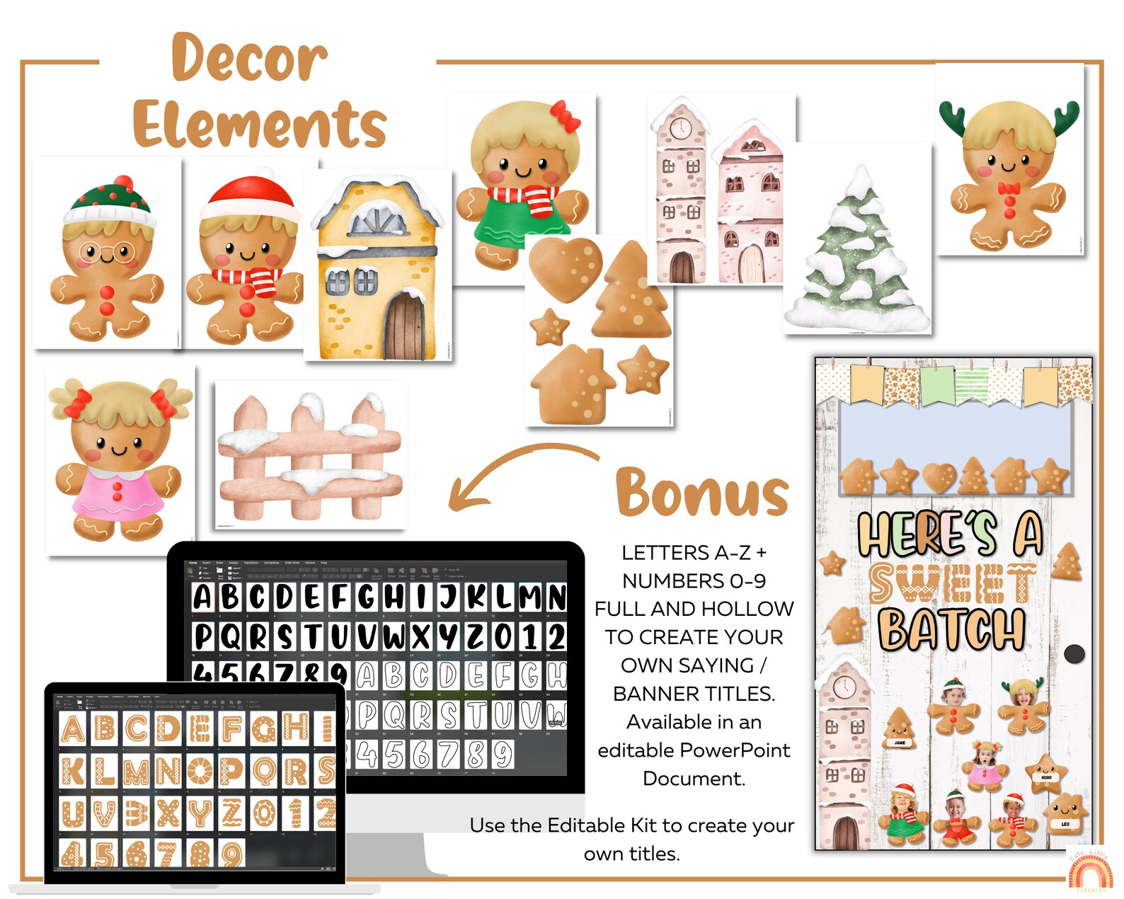 Gingerbread Man Bulletin Board & Classroom Decor Kit - Etsy