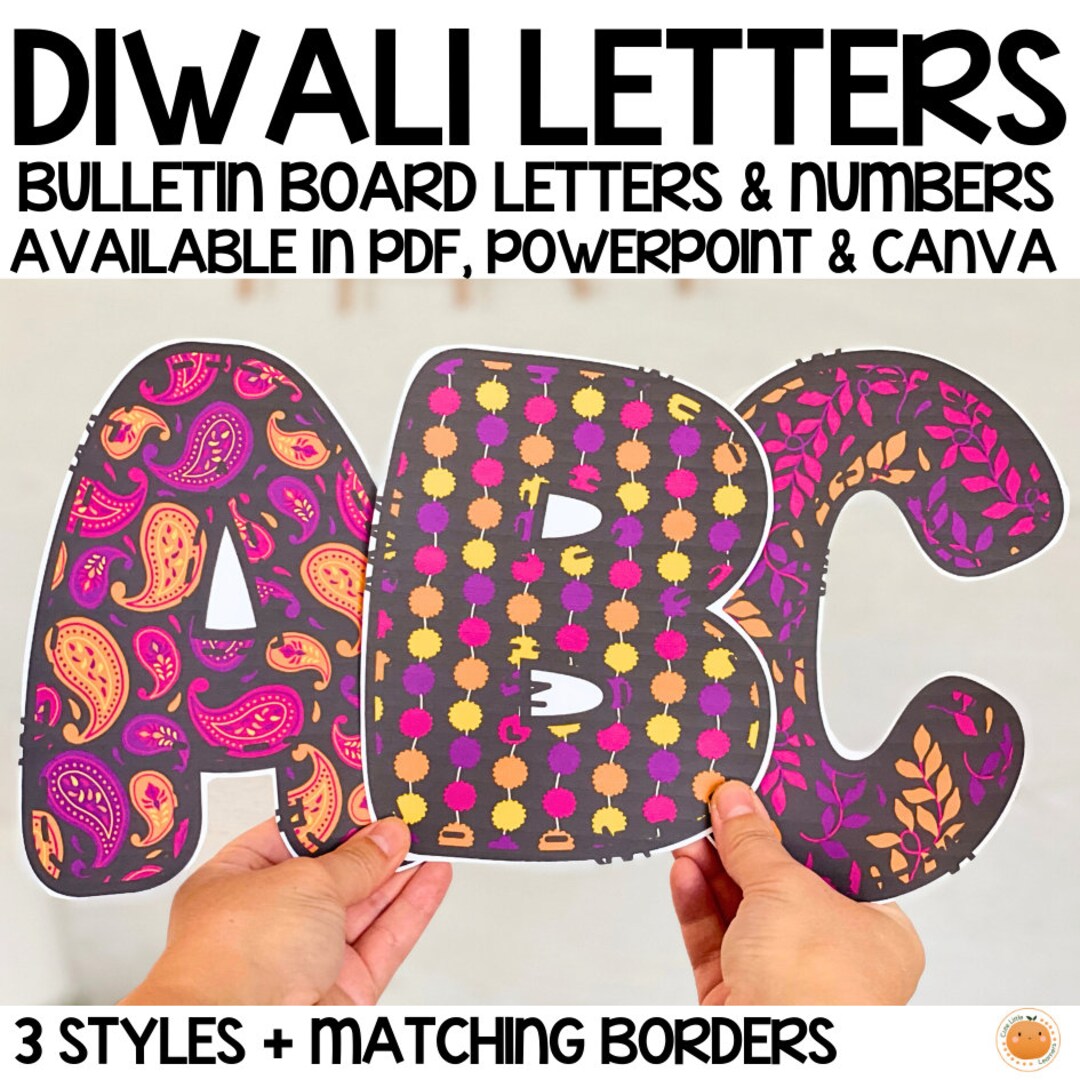 Diwali Lettering for Bulletin Board Titles / Classroom Decor & Door ...