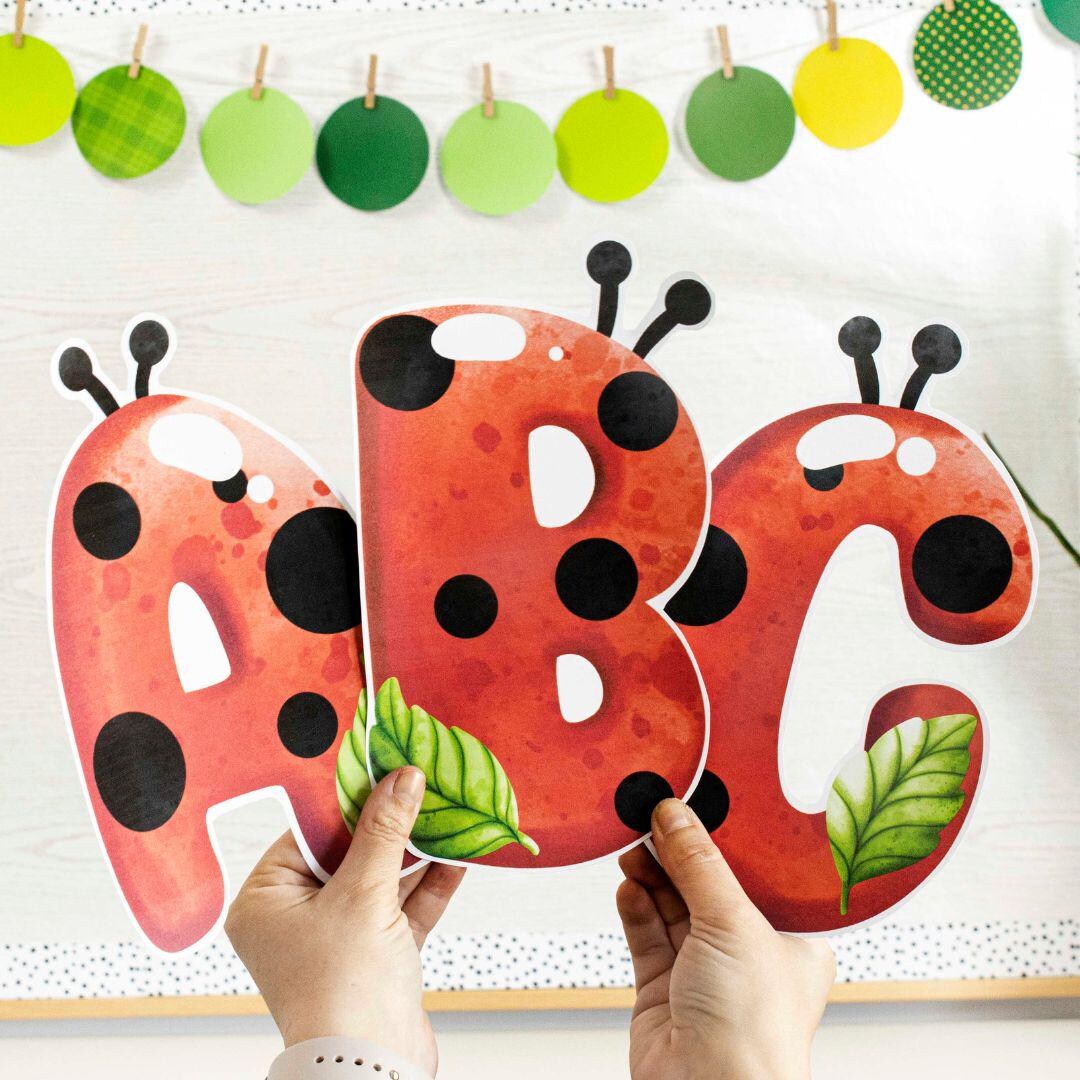 Ladybug Letters - Bulletin Board Titles / Classroom & Door Decor ...