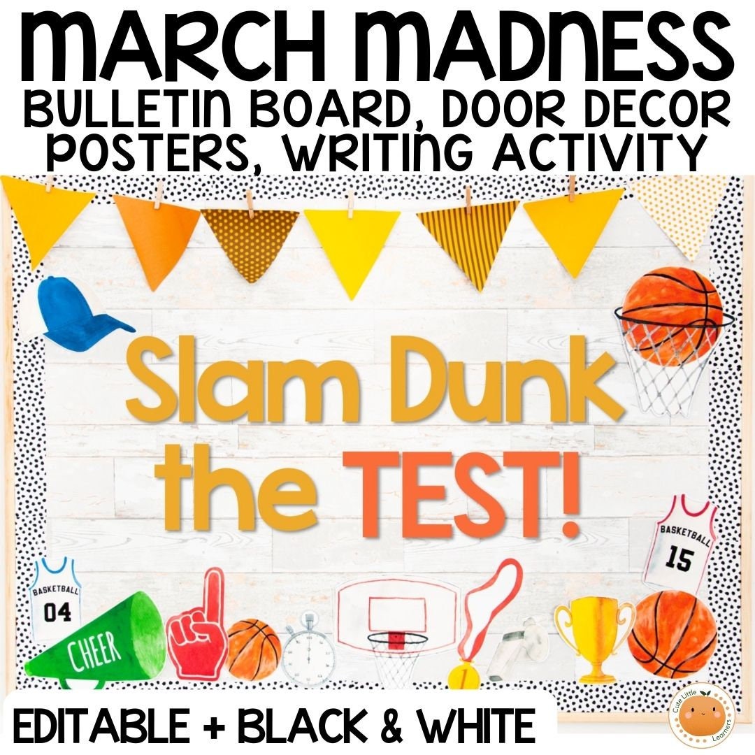 March Madness Testing Motivational Bulletin Board & Interactive ...