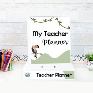 Teacher Planner - Editable Binder Covers, Spines & Forms, Jungle Safari ...