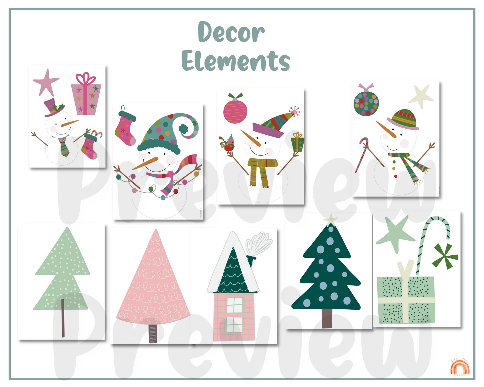 Winter Snowmen Bulletin Board & Classroom Decor Editable - Etsy