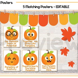 Thanksgiving Pumpkin Bulletin Board & Classroom Decor + Editable ...