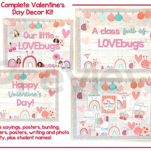 Love Bugs Valentine's Day Bulletin Board & Interactive Classroom Decor ...