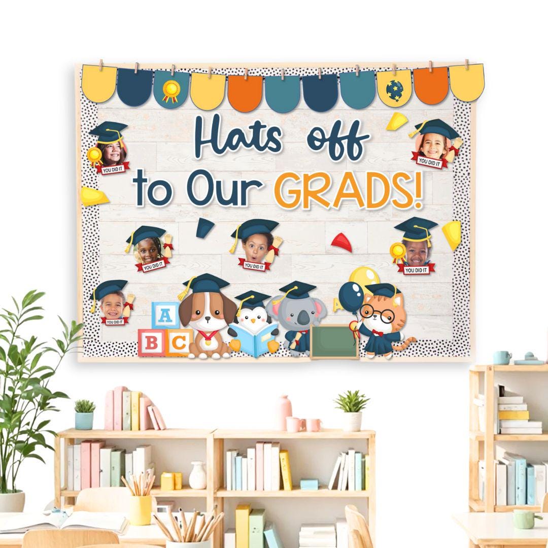 Graduation Animal Bulletin Board – End of Year Classroom Decor With ...