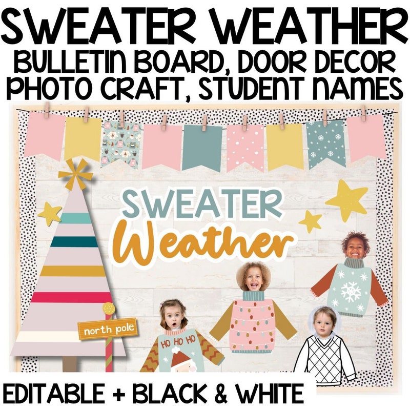 Winter Bulletin Board - Etsy