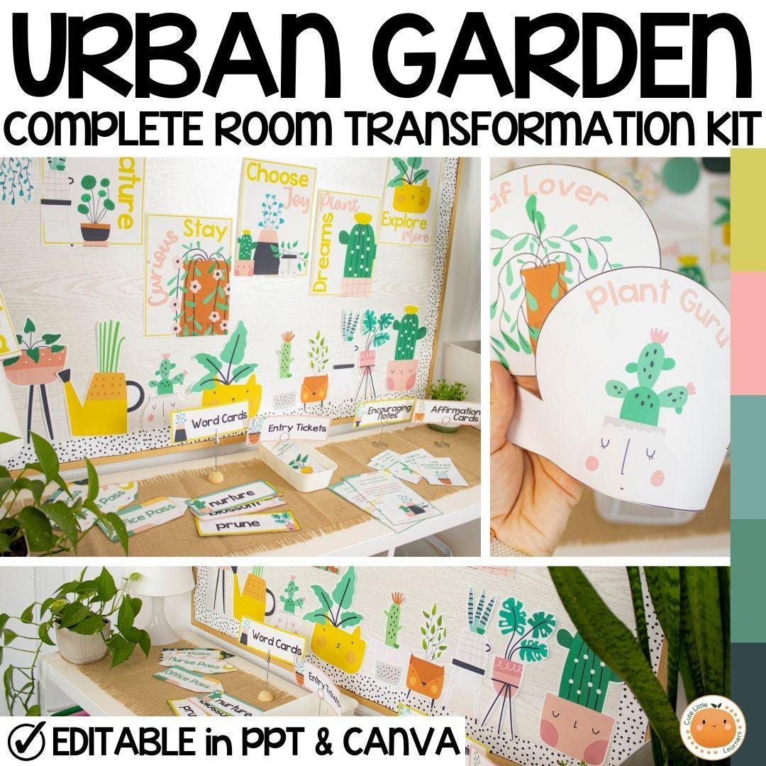 Urban Garden Room Transformation, Bulletin Board, Back to School ...