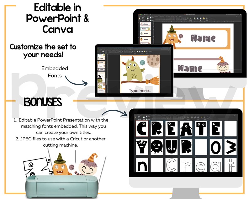 Cute Halloween Monsters Classroom Decor Bulletin Board Door - Etsy