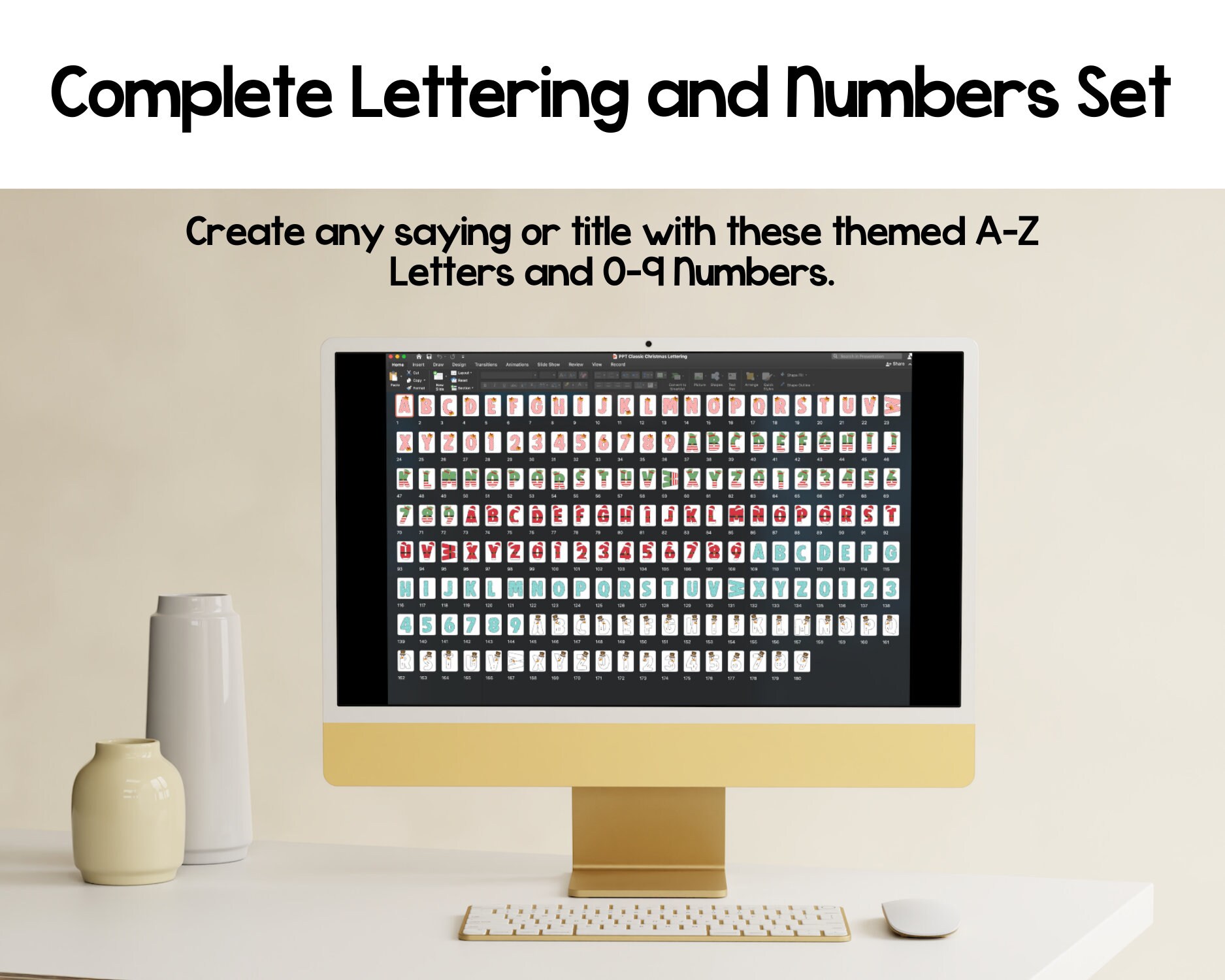 Christmas Bulletin Board Letters – Printable Holiday Alphabet for ...