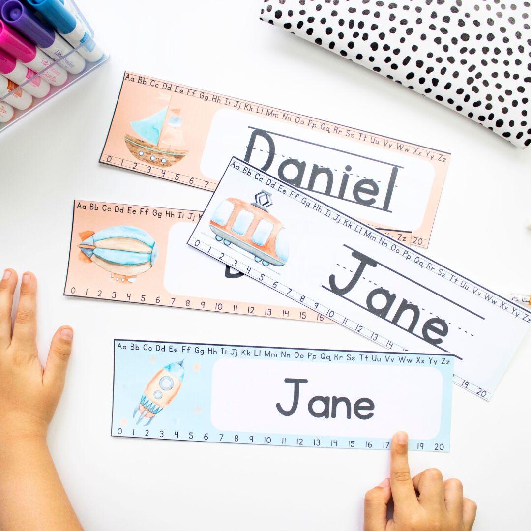 Transportation Student Desk Name Labels, Editable Classroom Printable ...