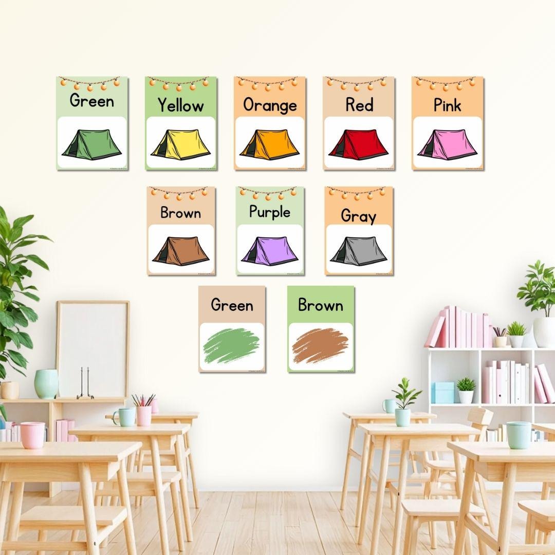 Camping Color Posters for Bulletin Boards and Classroom Decor ...