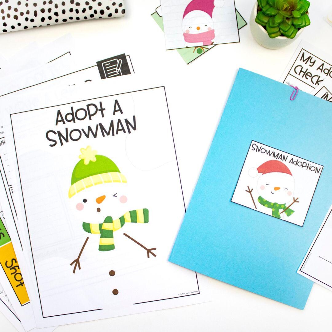 Adopt a Snowman Project | Printable Winter Bulletin Board Kit for ...