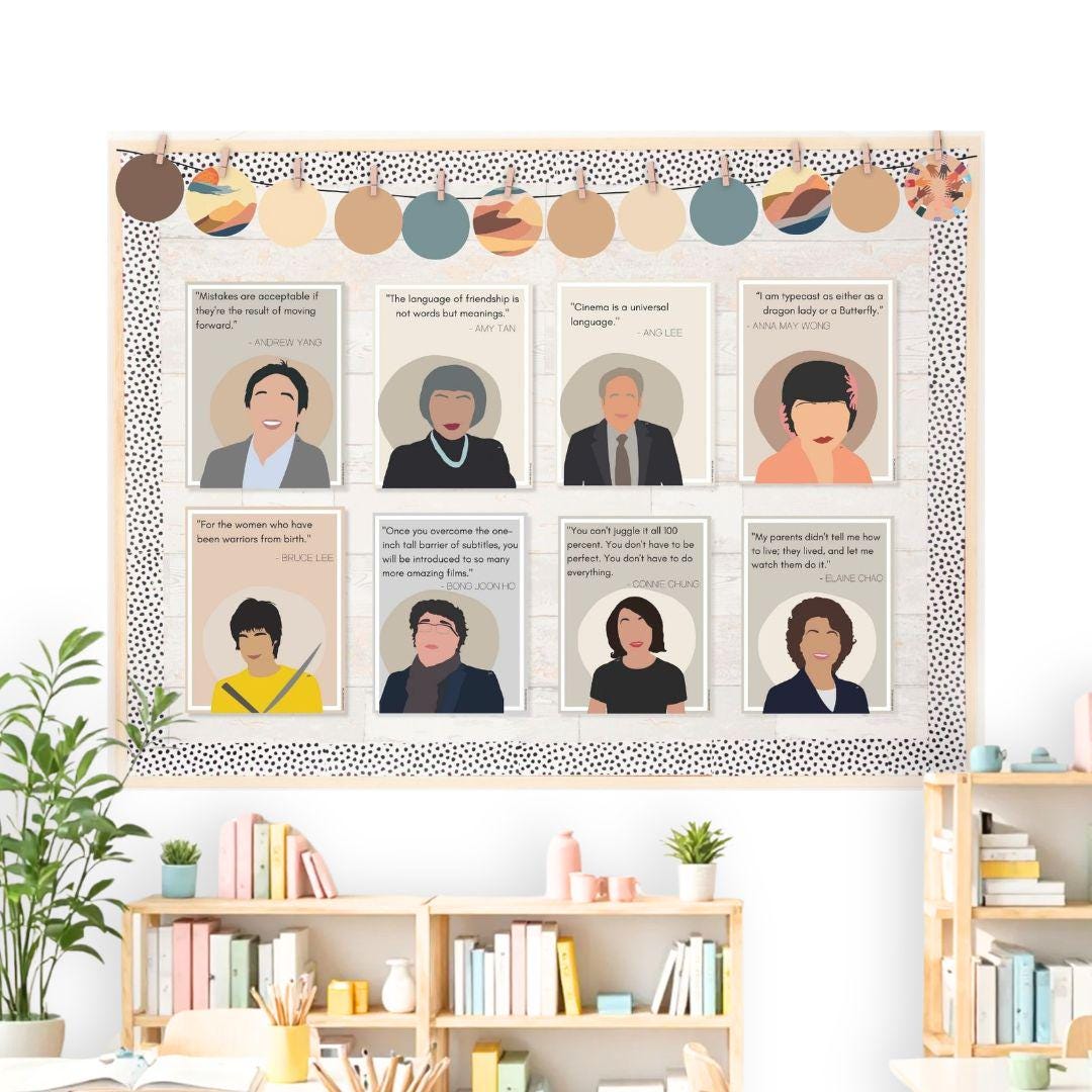 AAPI Heritage Month Quote Posters for Bulletin Board & Classroom Decor ...