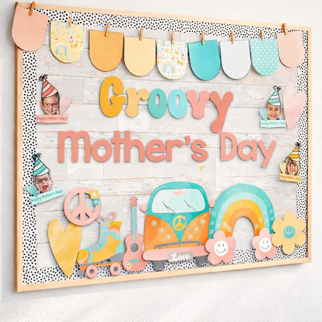 Mother's Day Bulletin Board & Door Decor, Editable in Canva and ...