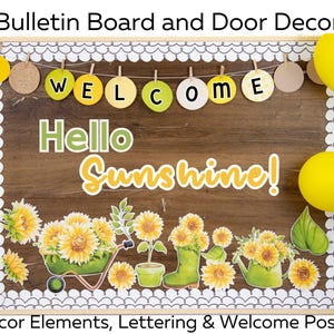 Sunflowers Back to School, Open House & Meet the Teacher Kit, Editable ...