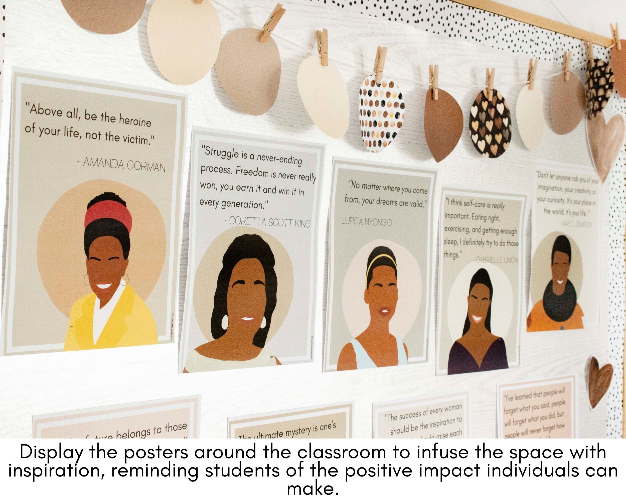 Black History Month Quote Posters for Bulletin Board, Motivational ...