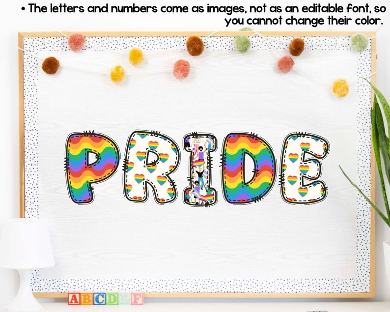 LGBTQ / Pride Letters & Numbers for Bulletin Board / Classroom and Door ...