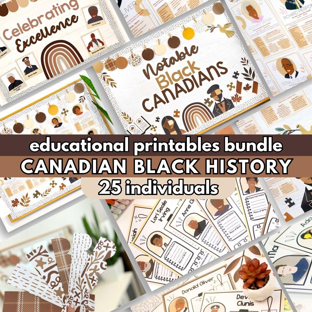 Canadian Black History Biography & Quotes Posters, Research Activities ...