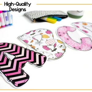 Pink Halloween Letters and Numbers for Bulletin Board / Classroom Decor ...
