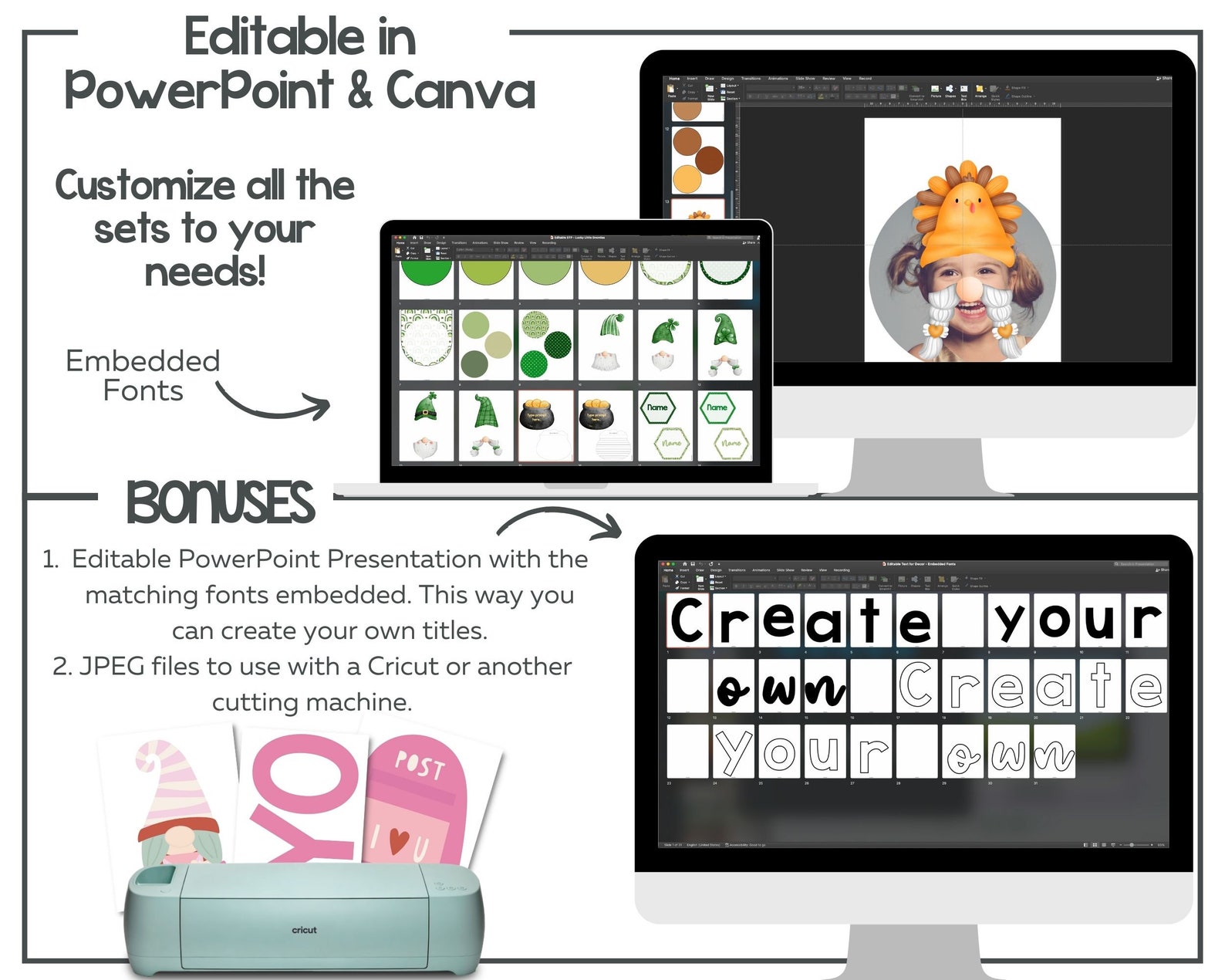 Gnomes Decor Kits Bundle, Year-round Classroom Decor Bundle, Editable ...