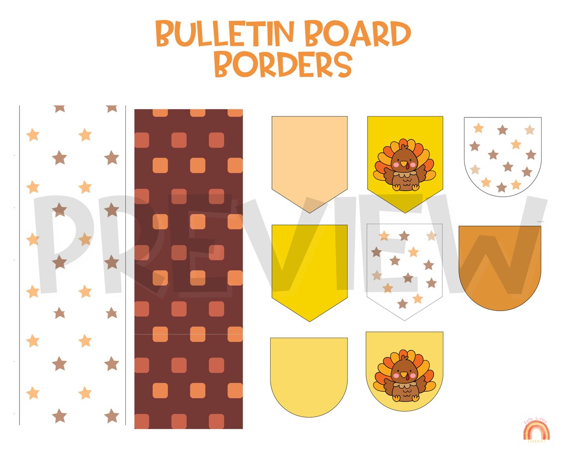 Thanksgiving Little Turkeys Bulletin Board & Classroom Decor - Etsy