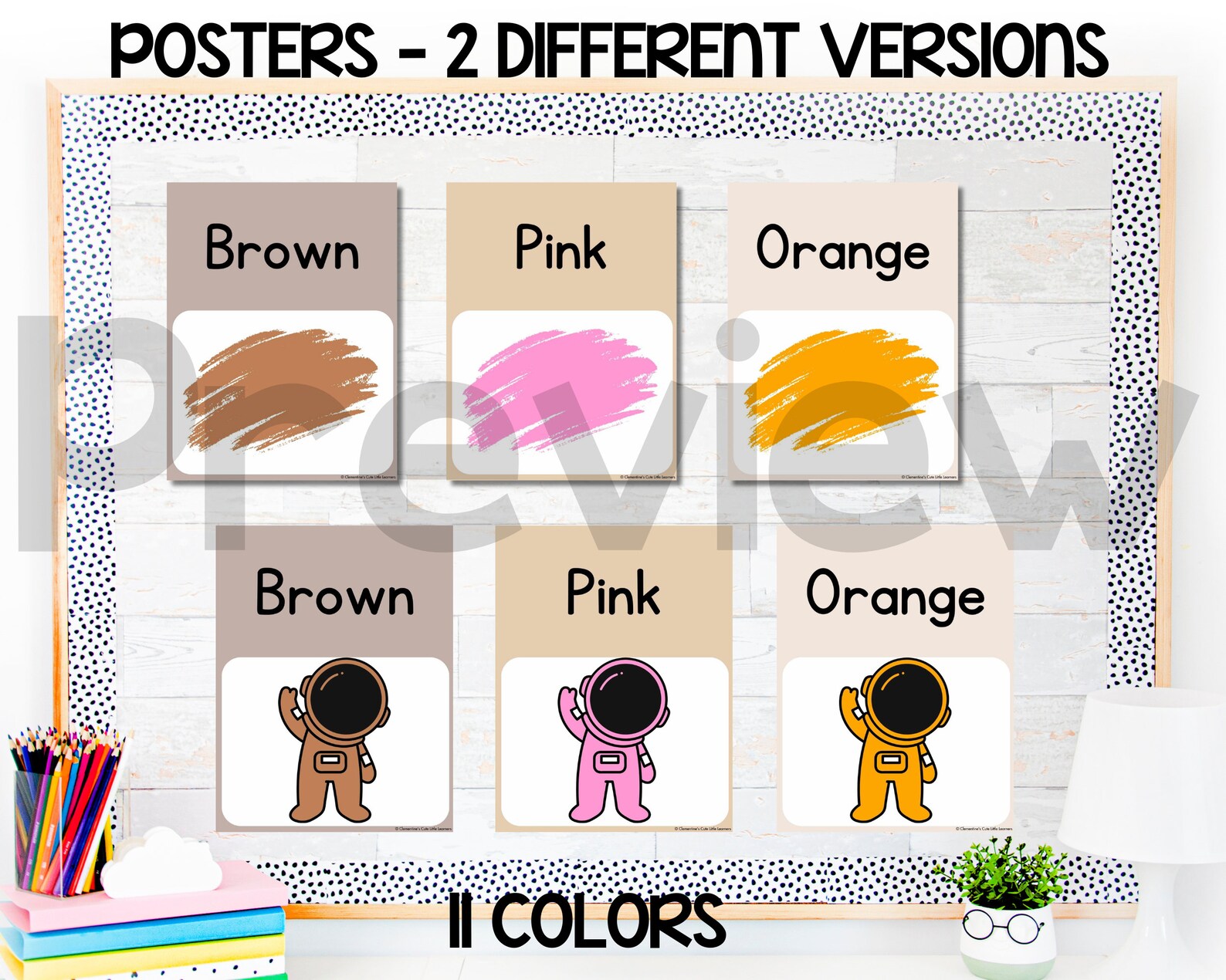Boho Space Themed Color Posters for Bulletin Boards and Classroom Decor ...