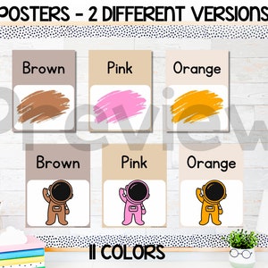 Boho Space Themed Color Posters for Bulletin Boards and Classroom Decor ...
