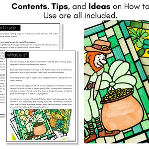 Patrick's Day Stained Glass Coloring Pages, Print and Go Art Project or ...