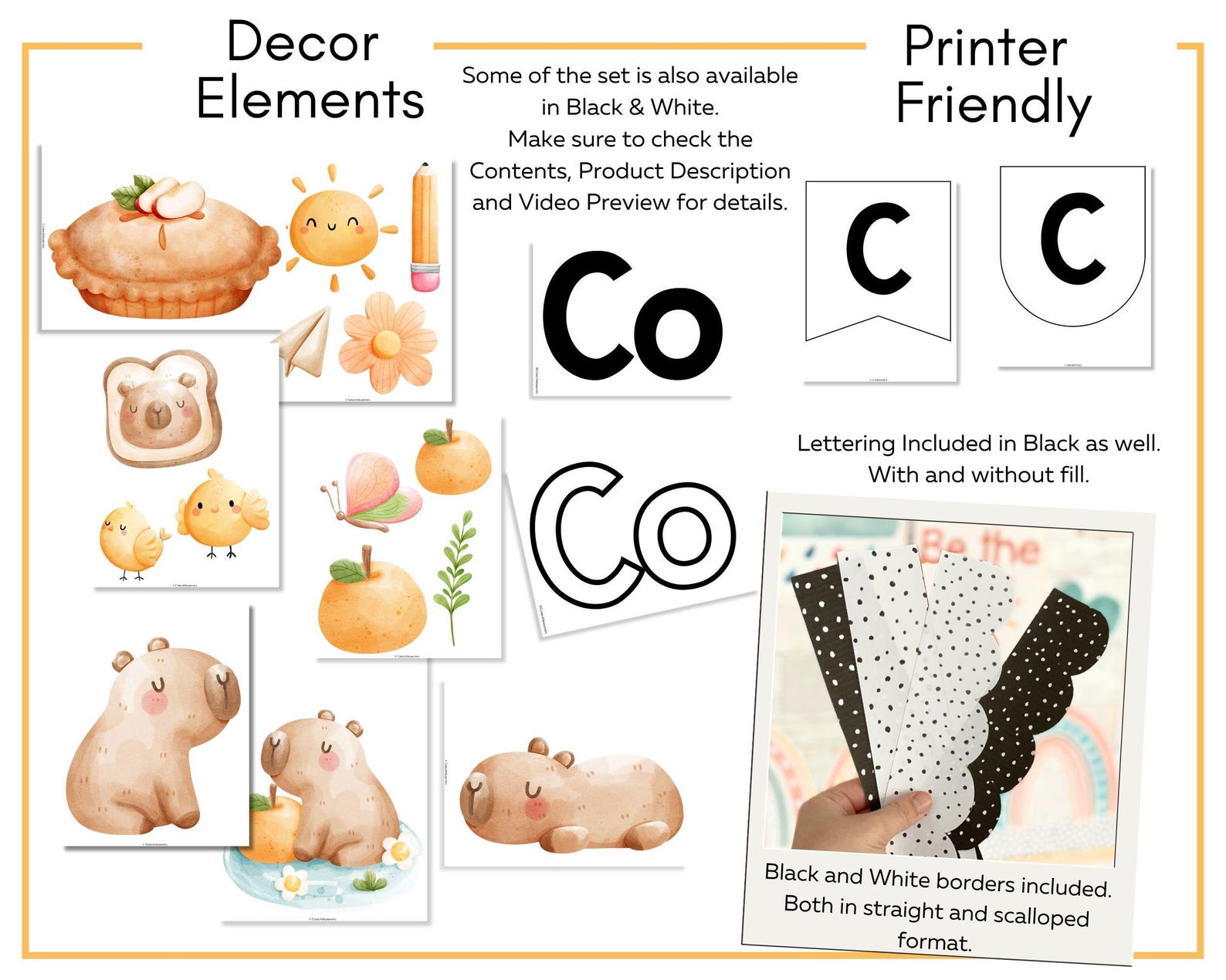 Capybara Classroom Decor Kit | Editable Bulletin Board Set With Posters ...