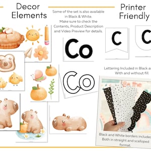 Capybara Classroom Decor Kit | Editable Bulletin Board Set With Posters ...