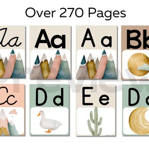 Twilight Mountains Themed Alphabet Posters for Classroom Decor ...