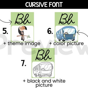 Alphabet Posters Jungle Safari Themed Primary, Cursive & Decorative ...