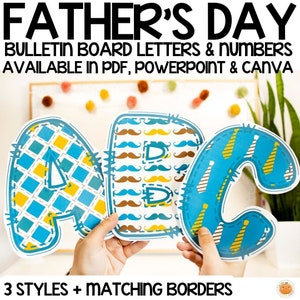 Father's Day Letters & Numbers for Bulletin Board / Classroom and Door ...