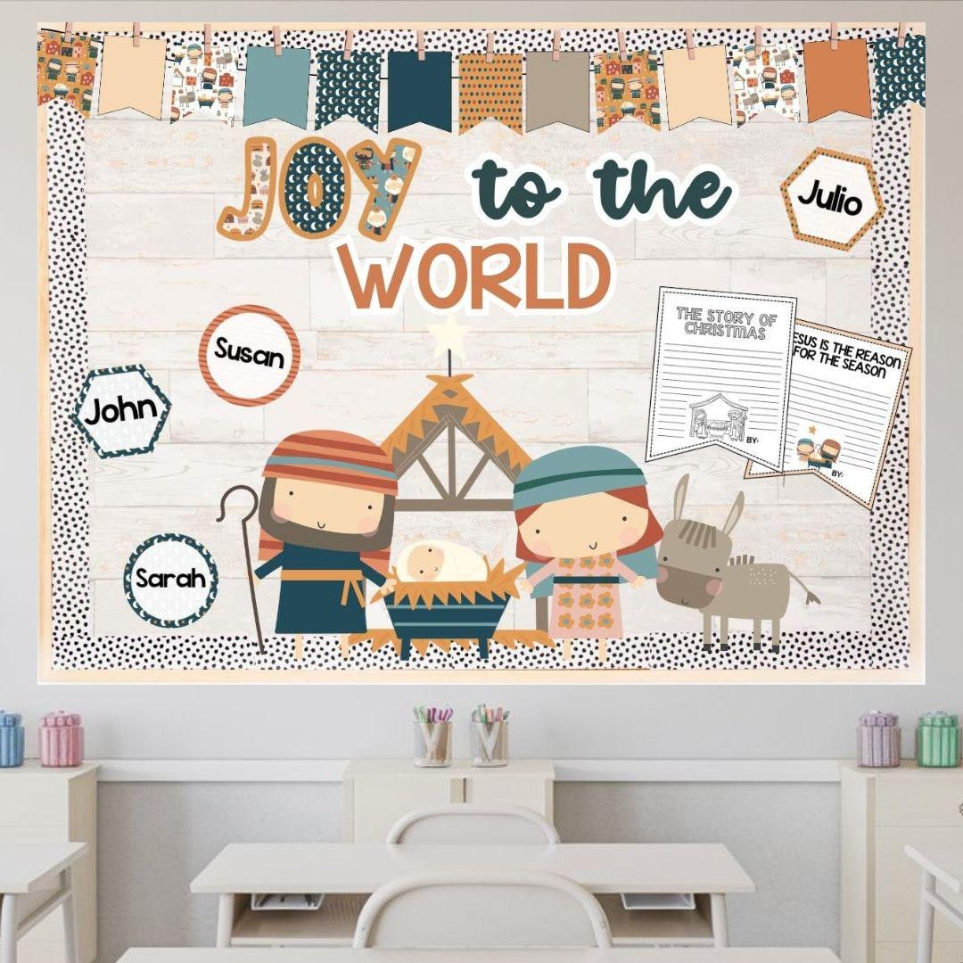 Nativity Bulletin Board & Classroom Decor Kit + Editable Versions ...
