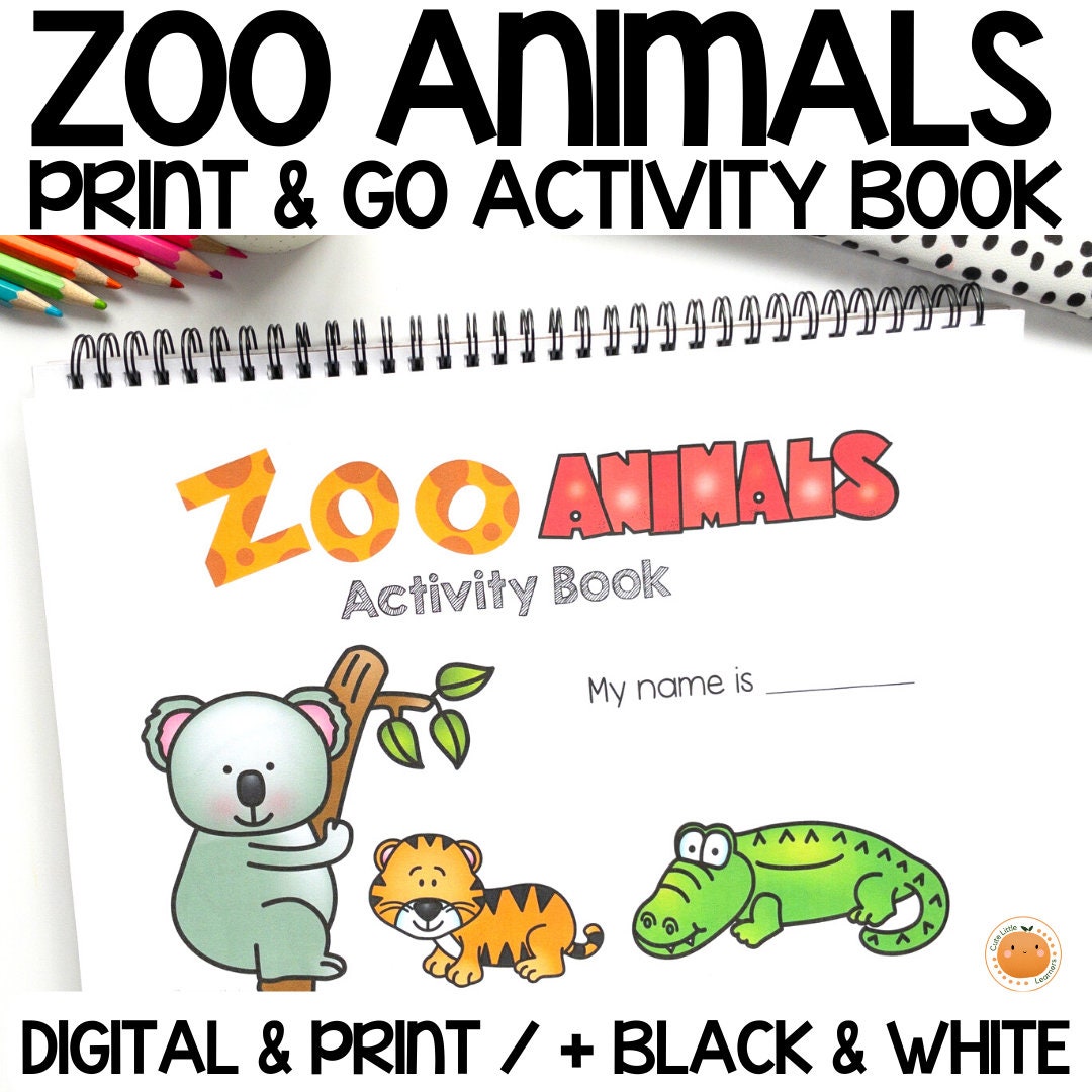 Zoo Animals Learning Pack Kindergarten, Preschool & Young Learners ...
