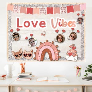 Retro Valentine's Day Classroom Decor and Bulletin Board Kit | Editable ...